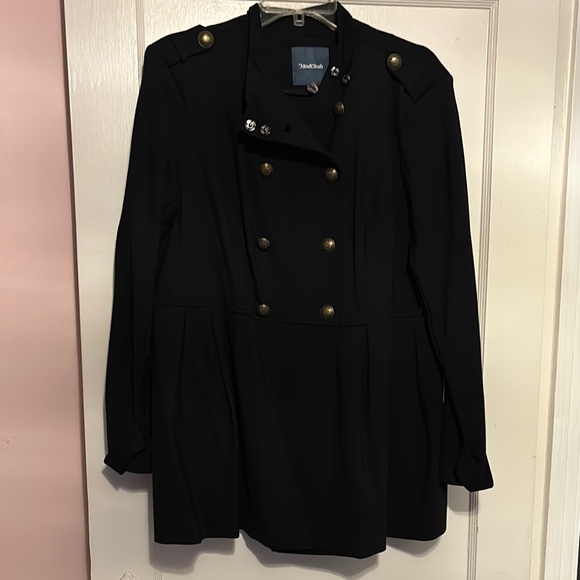 Modcloth | Jackets & Coats | Black Doublebreasted Coat By Modcloth ...